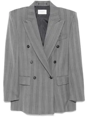 Sportmax Merlot Double-breasted Blazer