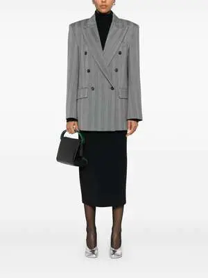 Sportmax Merlot Double-breasted Blazer