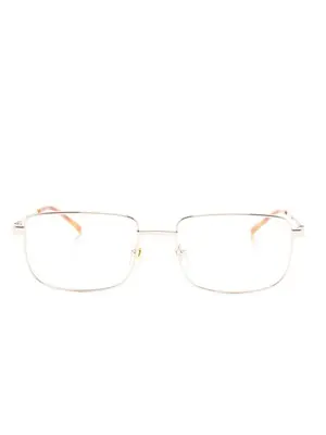 Gucci Rectangle-frame Glasses - Gold
