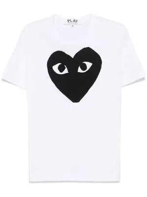 Play Comme Des Garcon Cotton Jersey T-shirt - White