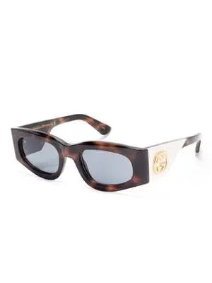 Gucci Rectangle-frame Sunglasses - Brown