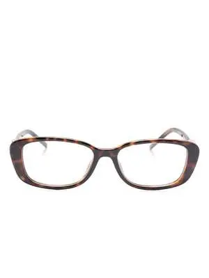 Gucci Rectangle-frame Glasses - Brown
