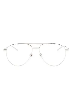 Gucci Pilot Frame Glasses - Silver