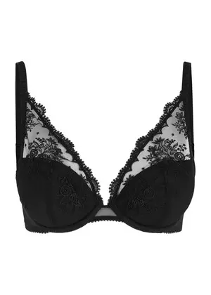 Simone Perele Intrigue Tulle Padded Underwired Bra - Black