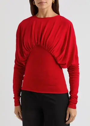 16Arlington Anve Draped Jersey Top
