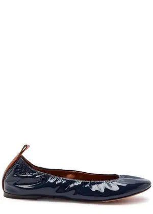 LANVIN Patent Leather Ballet Flats - Blue