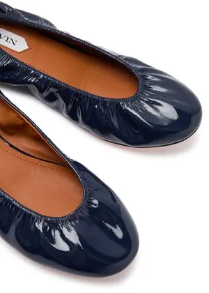 LANVIN Patent Leather Ballet Flats - Blue