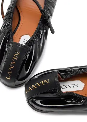 LANVIN Patent Leather Ballet Flats - Black