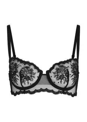 Simone Perele Intrigue Sheer Tulle Underwired Bra - Black