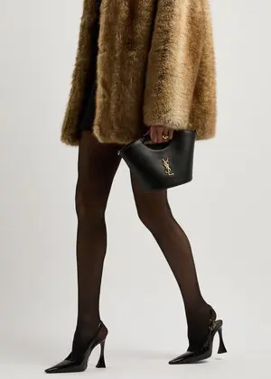 Saint Laurent Celia Mini Leather Top Handle Bag