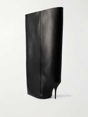 Balenciaga Wader Leather Knee High Boots