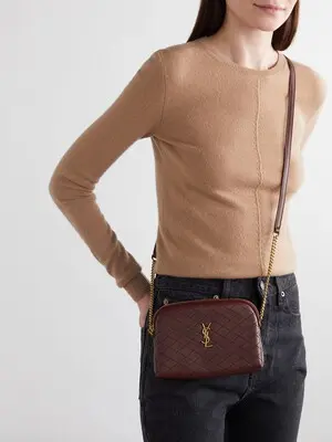 Saint Laurent Gaby Shoulder Bag - Burgundy