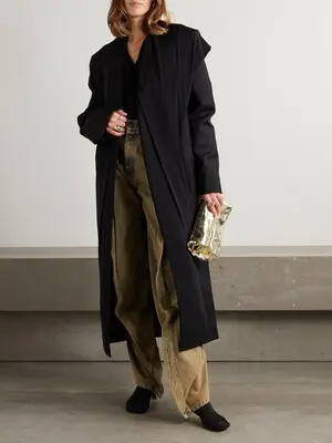 Y/project Hooded Draped Cotton Coat