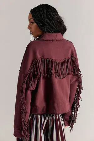 RAGABOND Wyatt Fringe Cardigan - Hickory