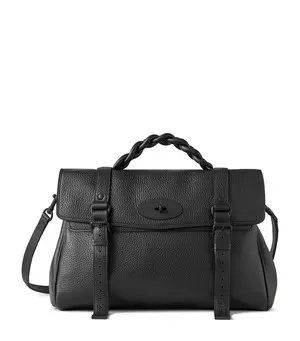 Mulberry Oversized Leather Alexa Crossbody Bag - Black