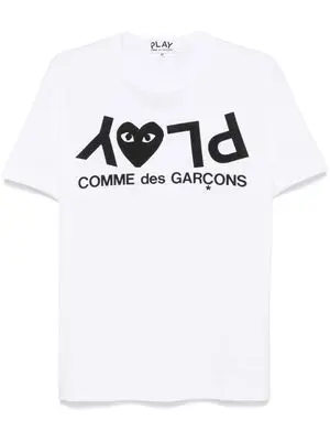 Play Comme Des Garcon Logo-print T-shirt - White