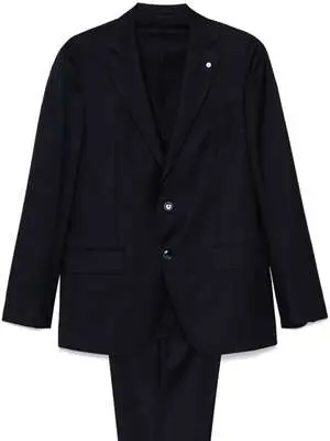LUIGI BIANCHI MANTOVA Virgin Wool Suit - Blue