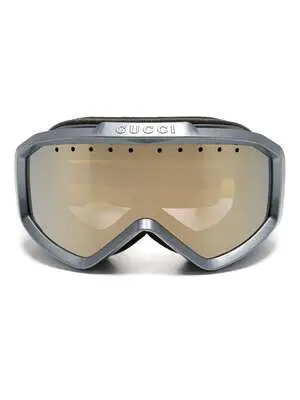 Gucci Logo-embossed Ski Goggles - Grey