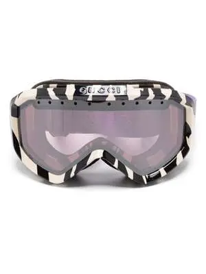 Gucci Zebra-print Ski Goggles - Black