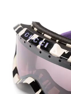 Gucci Zebra-print Ski Goggles