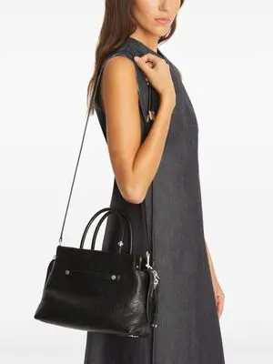 Tory Burch Mercer Distressed Tote Bag - Black
