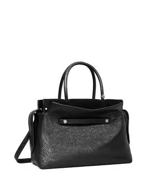 Tory Burch Mercer Distressed Tote Bag - Black