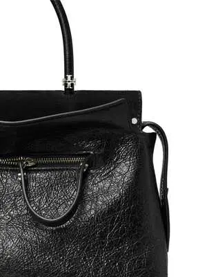 Tory Burch Mercer Distressed Tote Bag - Black