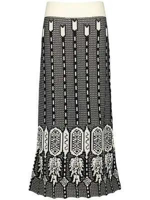 Johanna Ortiz Energy Matrix Midi Skirt - Black