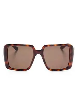 Gucci Tortoiseshell Square Frame Sunglasses - Brown