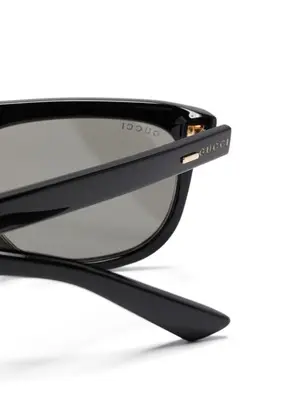 Gucci Oval-frame Sunglasses - Black