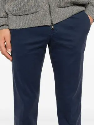 PT TORINO Slim-cut Chino Trousers - Blue