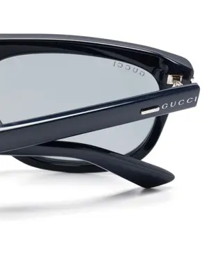 Gucci Oval-frame Sunglasses - Blue