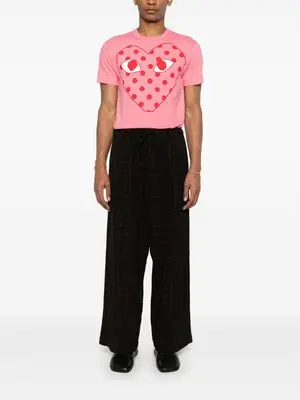 Play Comme Des Garcon Heart-print T-shirt - Pink