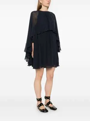 Chloé Silk Mini Dress With Cape