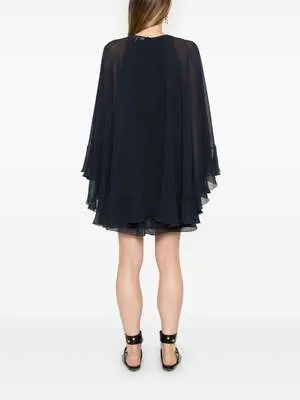 Chloé Silk Mini Dress With Cape