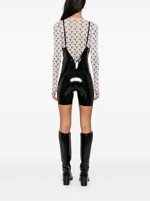 Alchemy Fashions X Lia Aram Lace-trim Playsuit - Black
