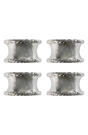 JULISKA Graham Set Of 4 Napkin Rings - Silver
