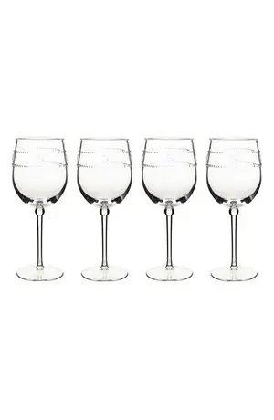 JULISKA Isabella Set Of 4 Acrylic Wine Glasses - Clear