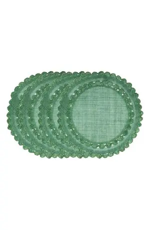 JULISKA Isadora Set Of 4 Placemats - Evergreen