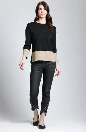 APNY Color Block Knit Sweater
