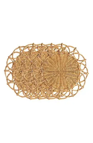 JULISKA Provence Set Of 4 Rattan Placemats - Natural