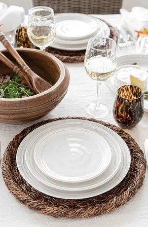 JULISKA Rustic Rope Chargers Set Of 4 - Natural