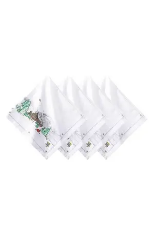 JULISKA Berry & Thread North Pole Set Of 4 Napkins - Multi