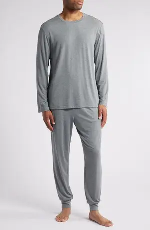 Nordstrom Moonlight Modal Blend Pajamas - Grey Dark Heather