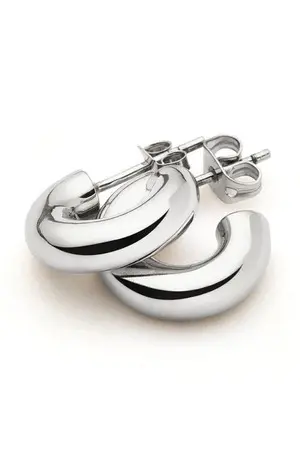 MISSOMA Small Chubby Hoop Earrings - Silver