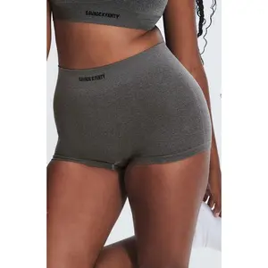 SAVAGE X FENTY Seamless Heather Boyshorts - Platinum Grey