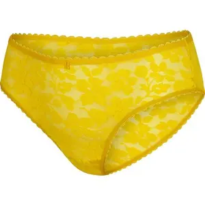 SAVAGE X FENTY Lavish Lace Hipster Briefs Topaz Yellow