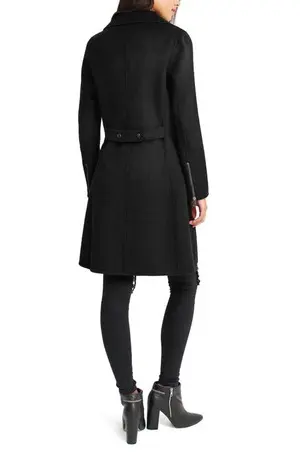 BELLE & BLOOM Wool-blend Longline Coat - Black