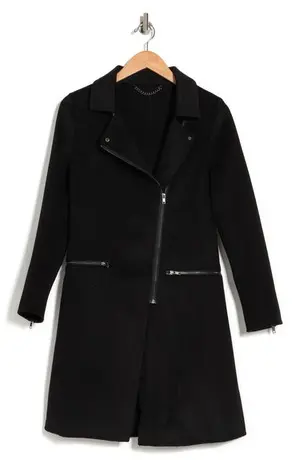 BELLE & BLOOM Wool-blend Longline Coat - Black