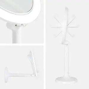 ZADRO Hudson Lighted Makeup Mirror With 8x/1x Magnifications & Suction Cup - White